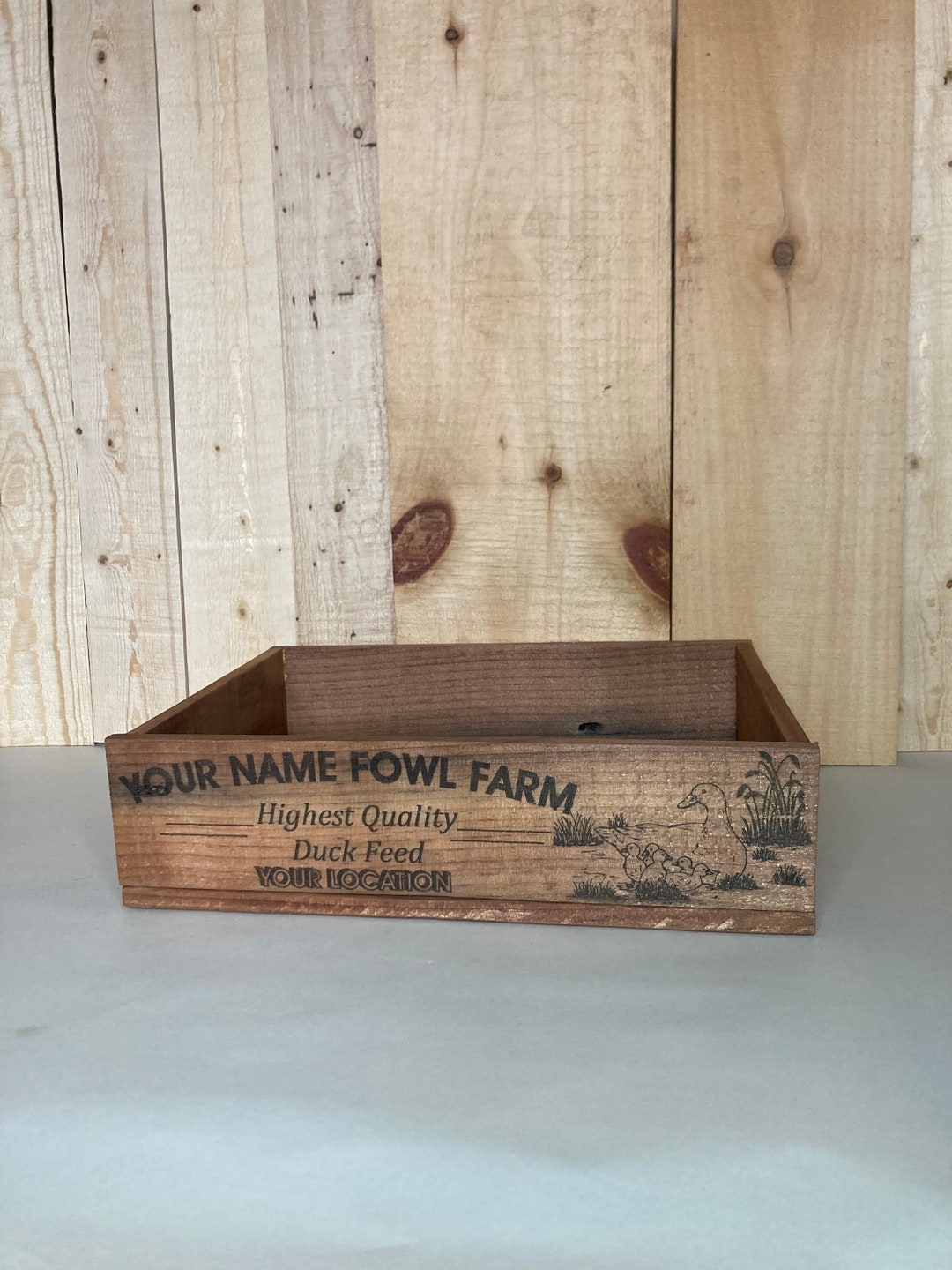 Personalized Duck Crate, Wood Box, Pine Lumber, Custom, Farm Crate - Etsy
