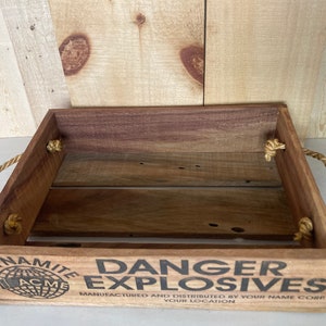 Danger Explosives Crate, TNT Box, Personalized Crate, Custom, Engraved ...