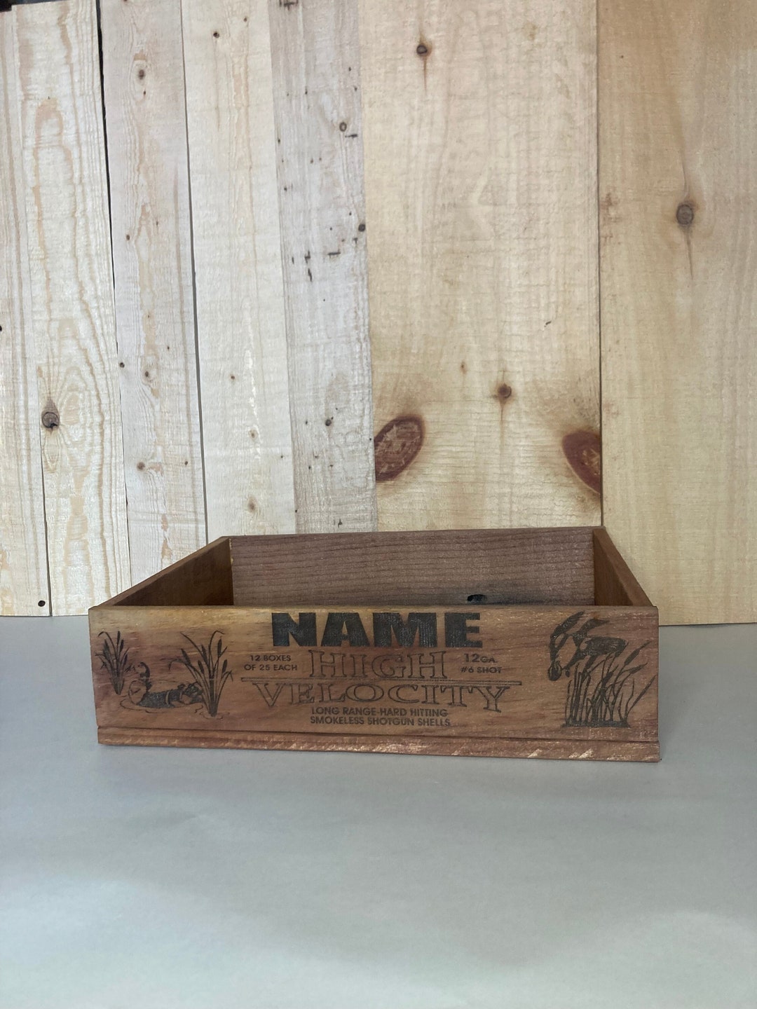 Shot Gun Shells Crate, Personalized, Engraved, Hunting Box, Wood Box ...
