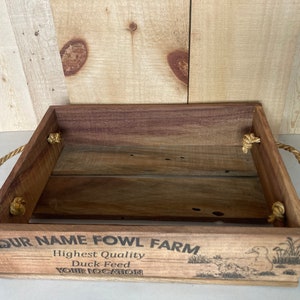 Personalized Duck Crate, Wood Box, Pine Lumber, Custom, Farm Crate - Etsy