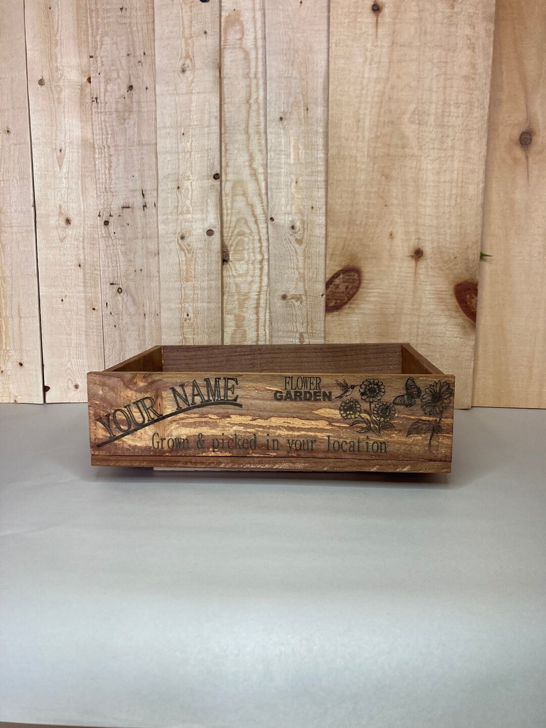 Flower Garden Crate, Personalized, Flower Box, Produce Stand, Summer ...