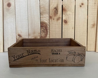 Peach Crate - Etsy