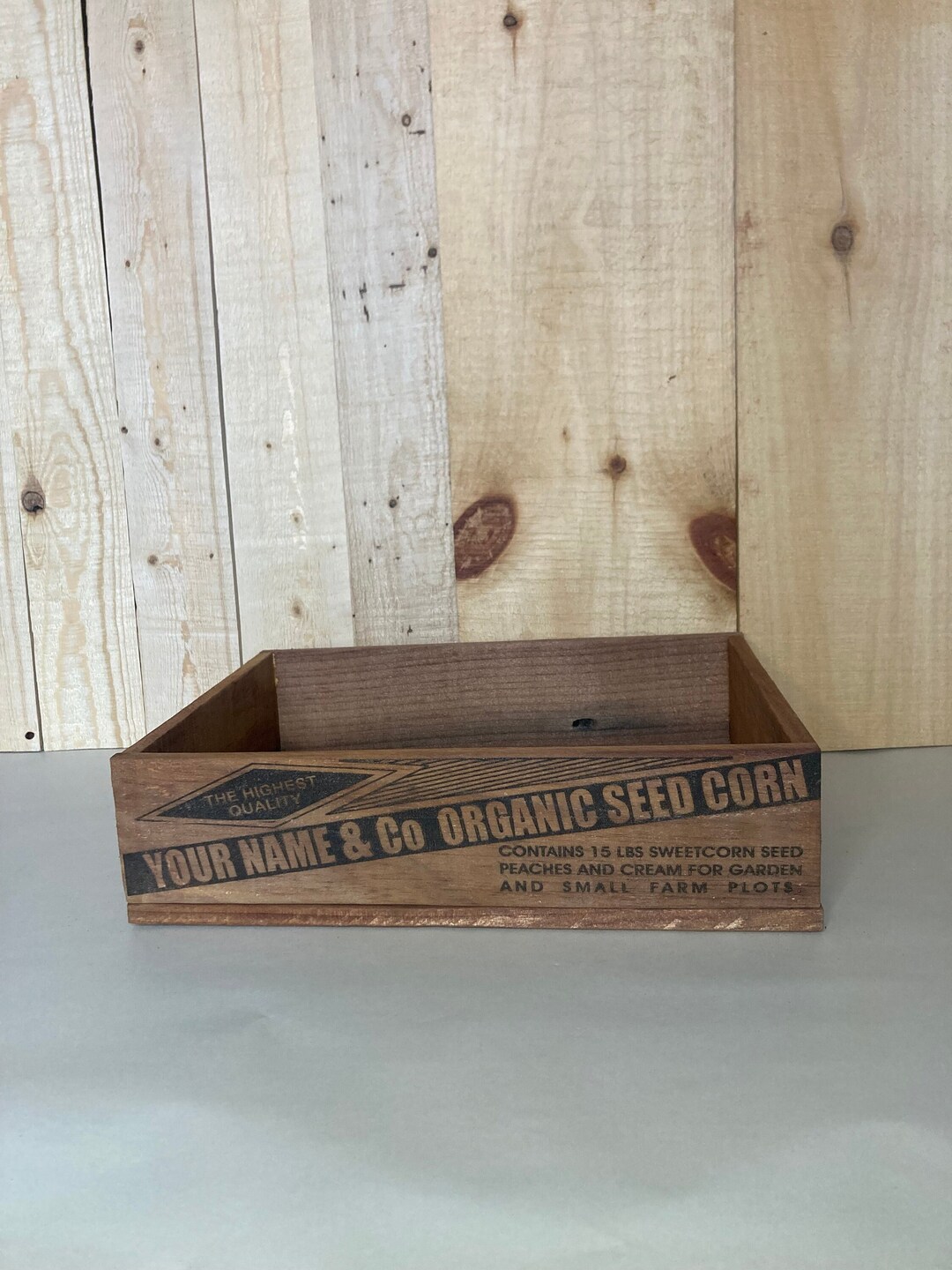 Personalized Sweet Corn Crate, Corn Box, Wood Box, Gift Box, Corn Crate ...