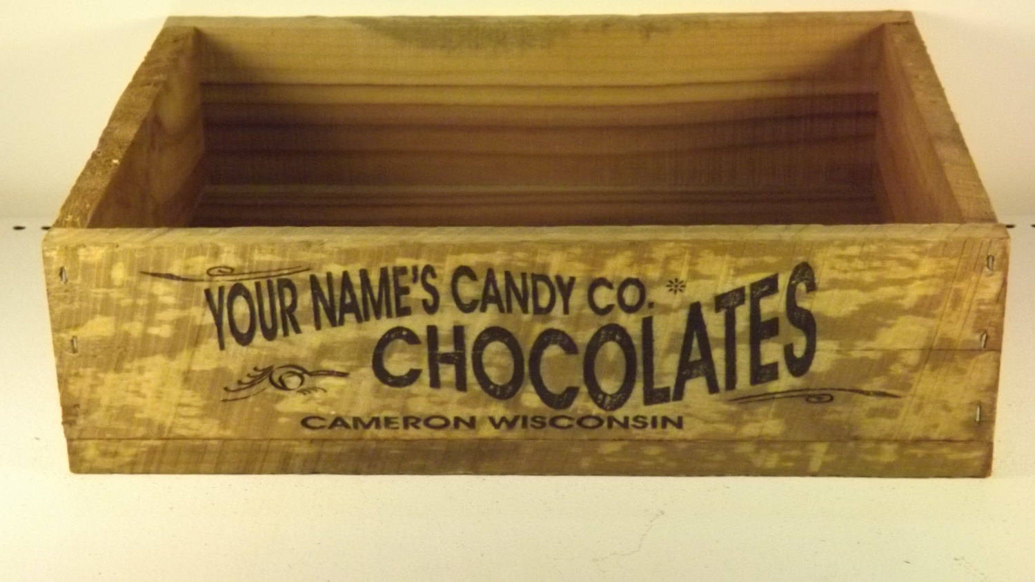Chocolate Candy Crate personalized vintage style | Etsy