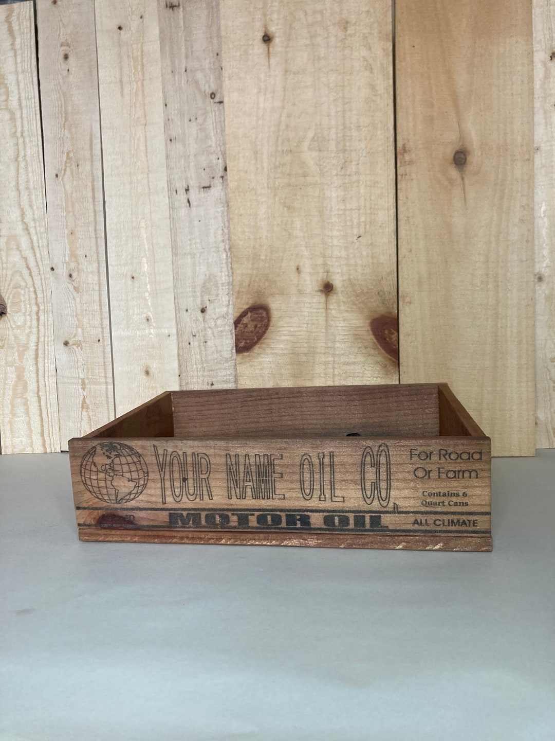 Personalized Motor Oil Crate, Oil Box, Wood Box, Gift Box, - Etsy