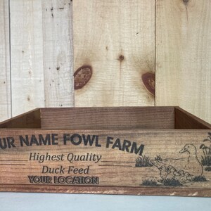 Personalized Duck Crate, Wood Box, Pine Lumber, Custom, Farm Crate - Etsy