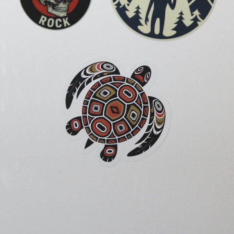 Tribal Sea Turtle Sticker – Boho Ocean Vinyl Decal – Waterproof Water ...