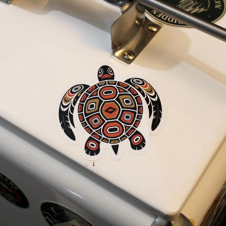 Tribal Sea Turtle Sticker – Boho Ocean Vinyl Decal – Waterproof Water ...