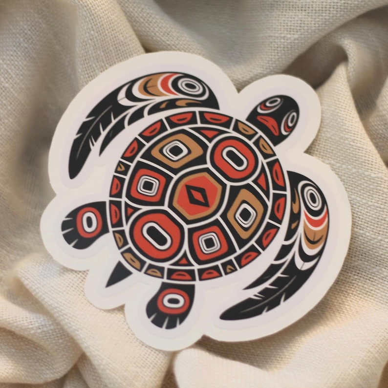 Tribal Sea Turtle Sticker – Boho Ocean Vinyl Decal – Waterproof Water ...