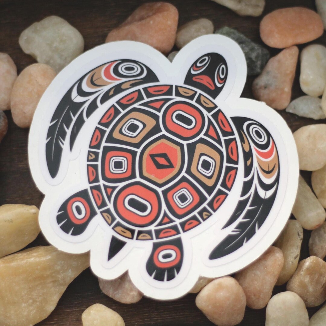 Tribal Sea Turtle Sticker – Boho Ocean Vinyl Decal – Waterproof Water ...