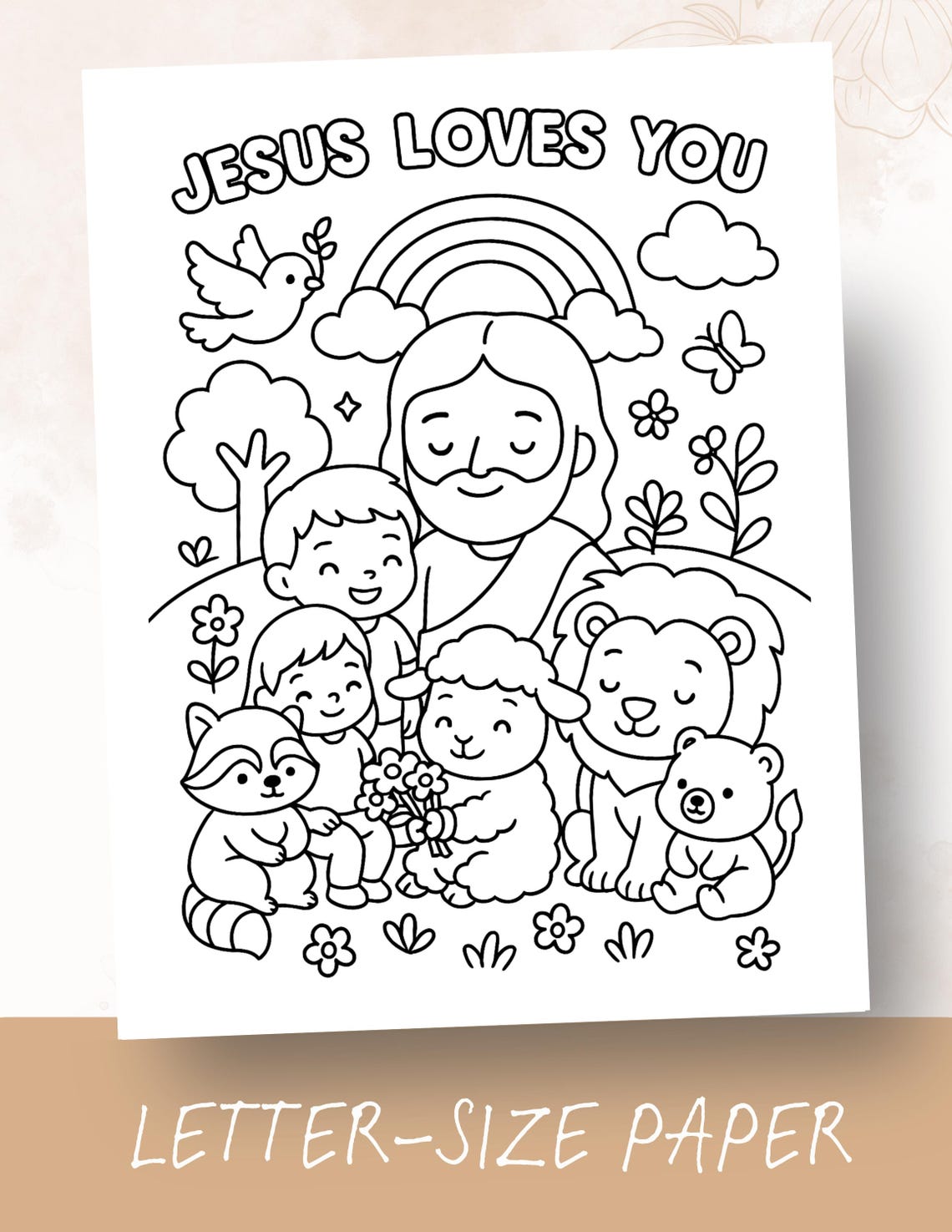 Jesus Loves You Coloring Page for Kids, Christian Bible Verse Printable ...