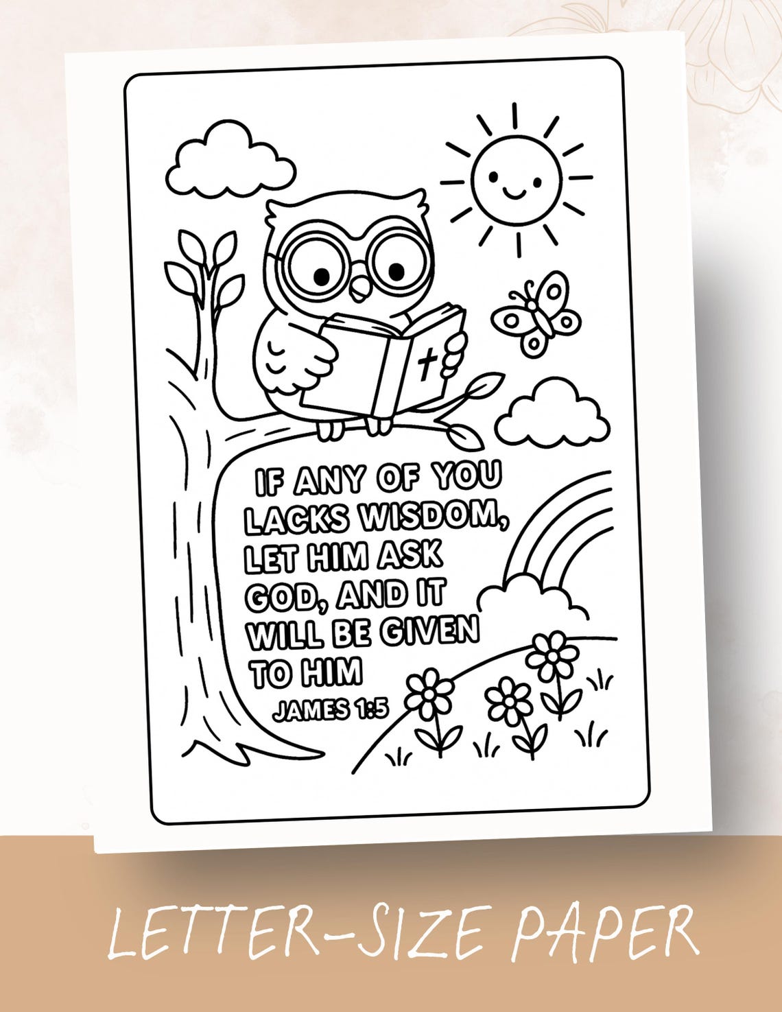 If Any of You Lacks Wisdom, Let Him Ask God James 1:5 Coloring Page ...