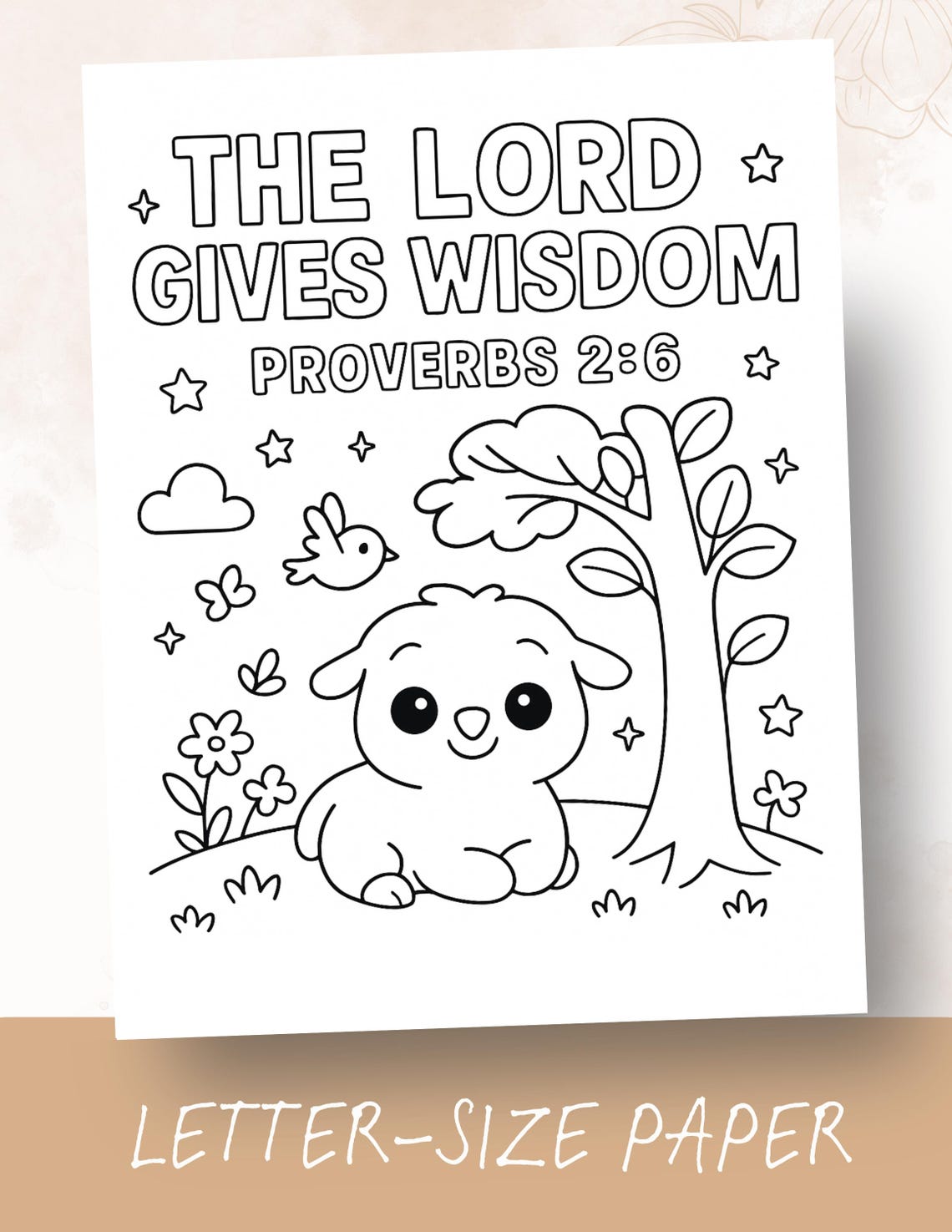 The Lord Gives Wisdom Proverbs 2:6 Coloring Page - Bible Verse for Kids ...