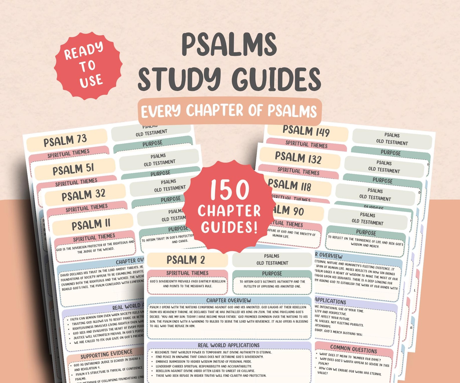 Psalms Bible Study Guide | 150 Chapter Summaries | Digital Download - Etsy