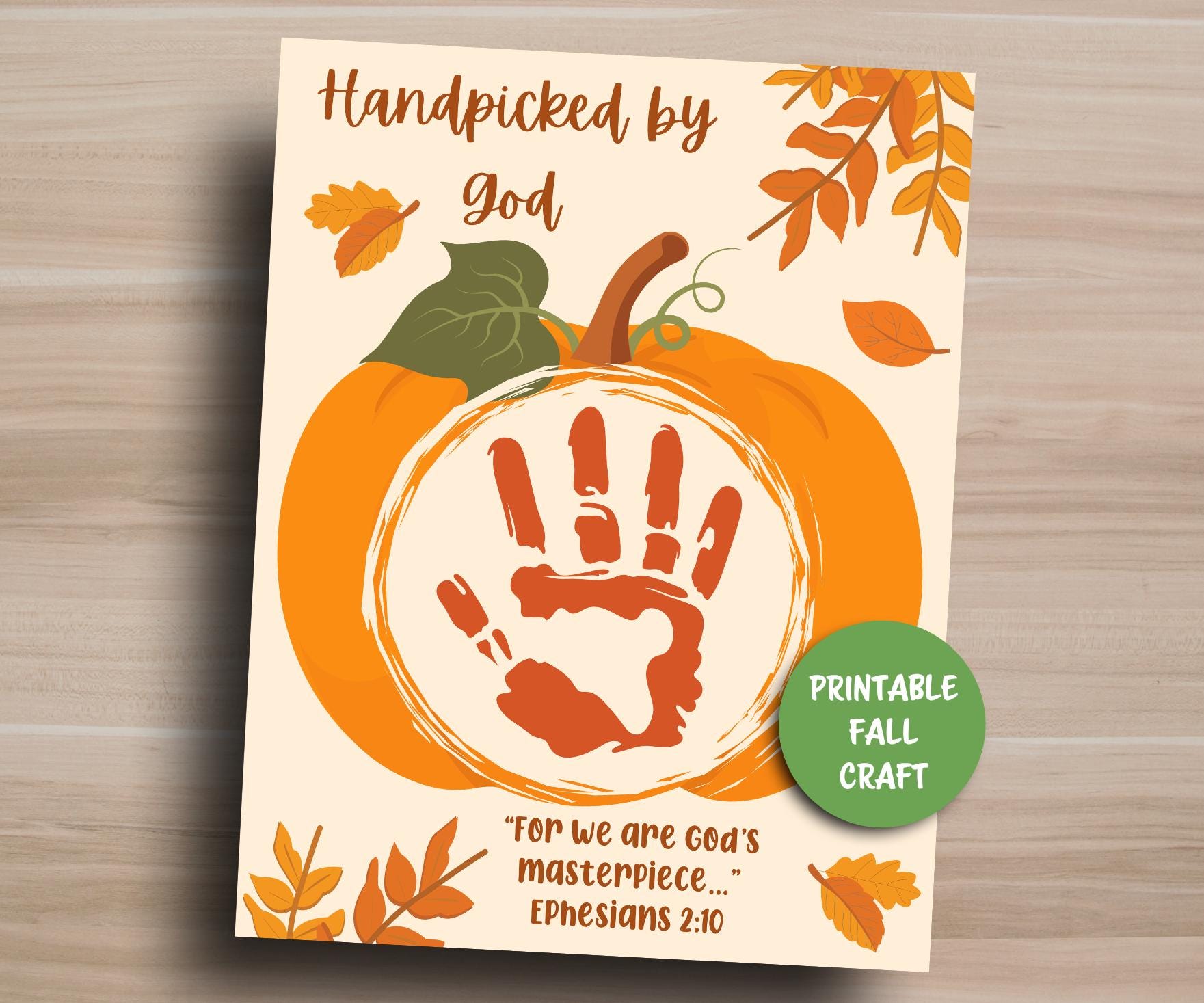 Christian Pumpkin Halloween Handprint Craft - Fall Church Bible Verse ...