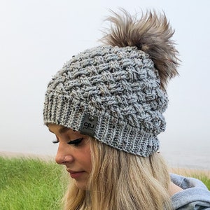 Crochet Pattern for Diagonal Weave Slouch | 5 Sizes Baby - Large Adult ...