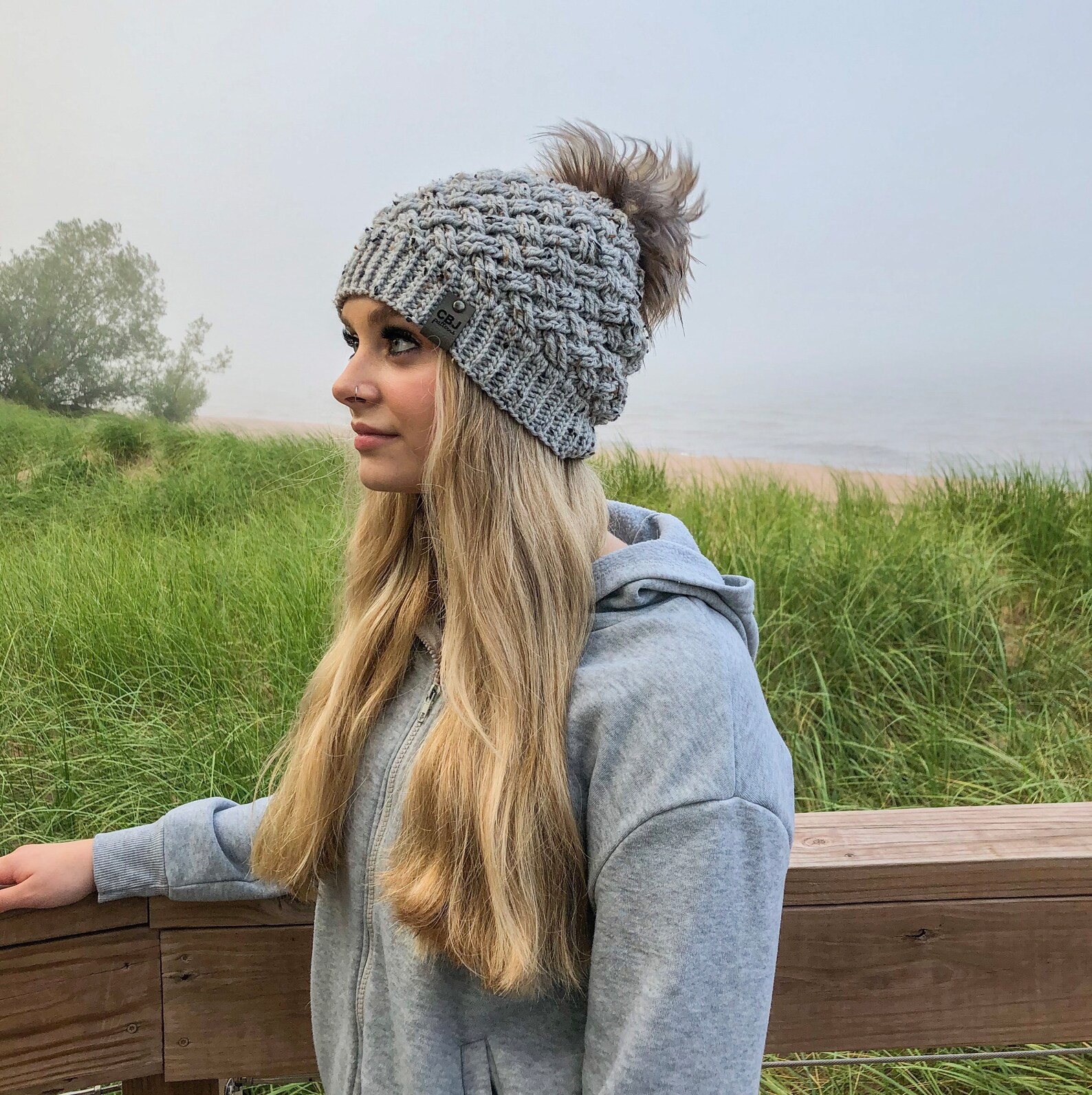 Crochet Pattern for Diagonal Weave Slouch | 5 Sizes Baby - Large Adult ...