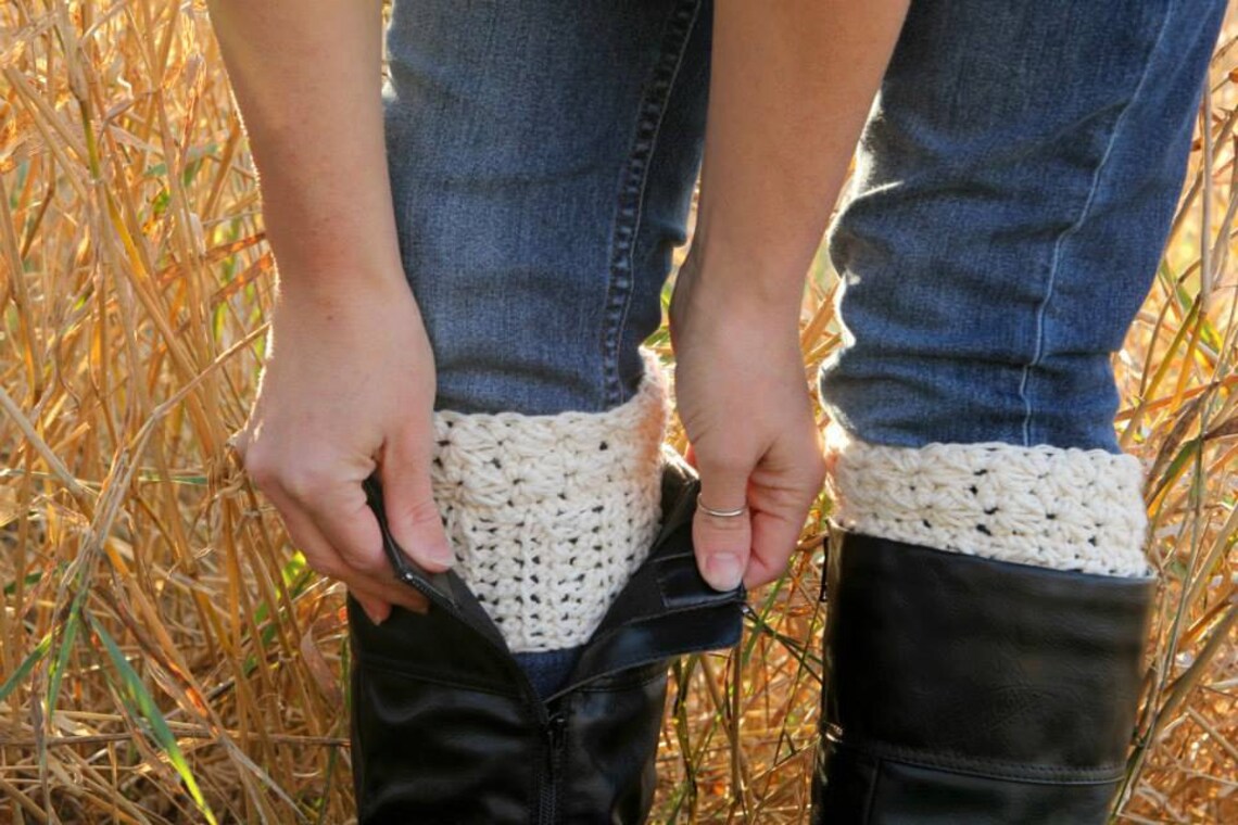 Crochet Pattern for Star Stitch Boot Cuffs Any Size - Etsy