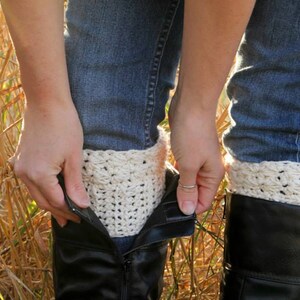 Crochet Pattern for Star Stitch Boot Cuffs | Any Size | Crochet Boot ...