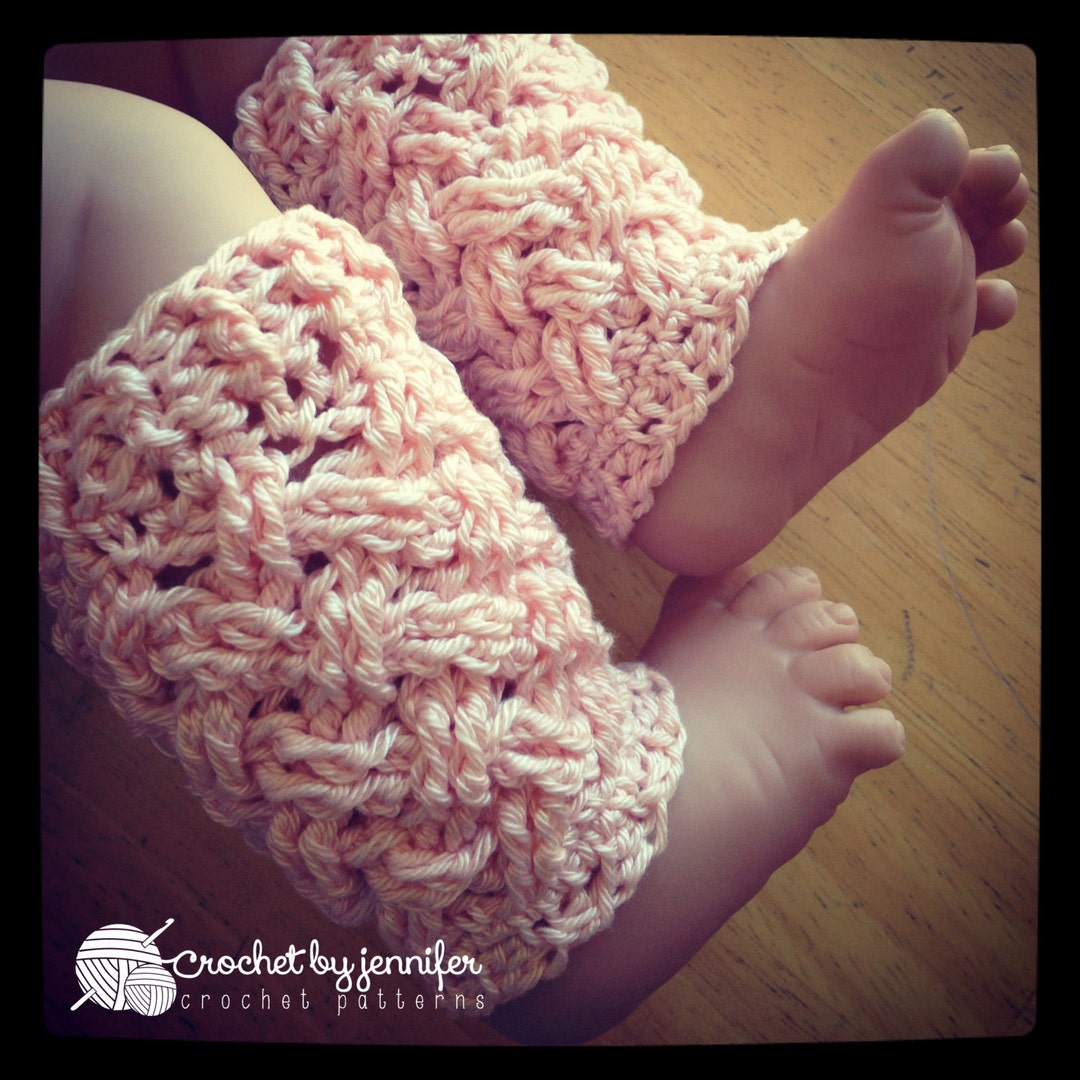 Crochet Pattern for Diagonal Weave Leg Warmers | Any Size | Crochet Leg ...