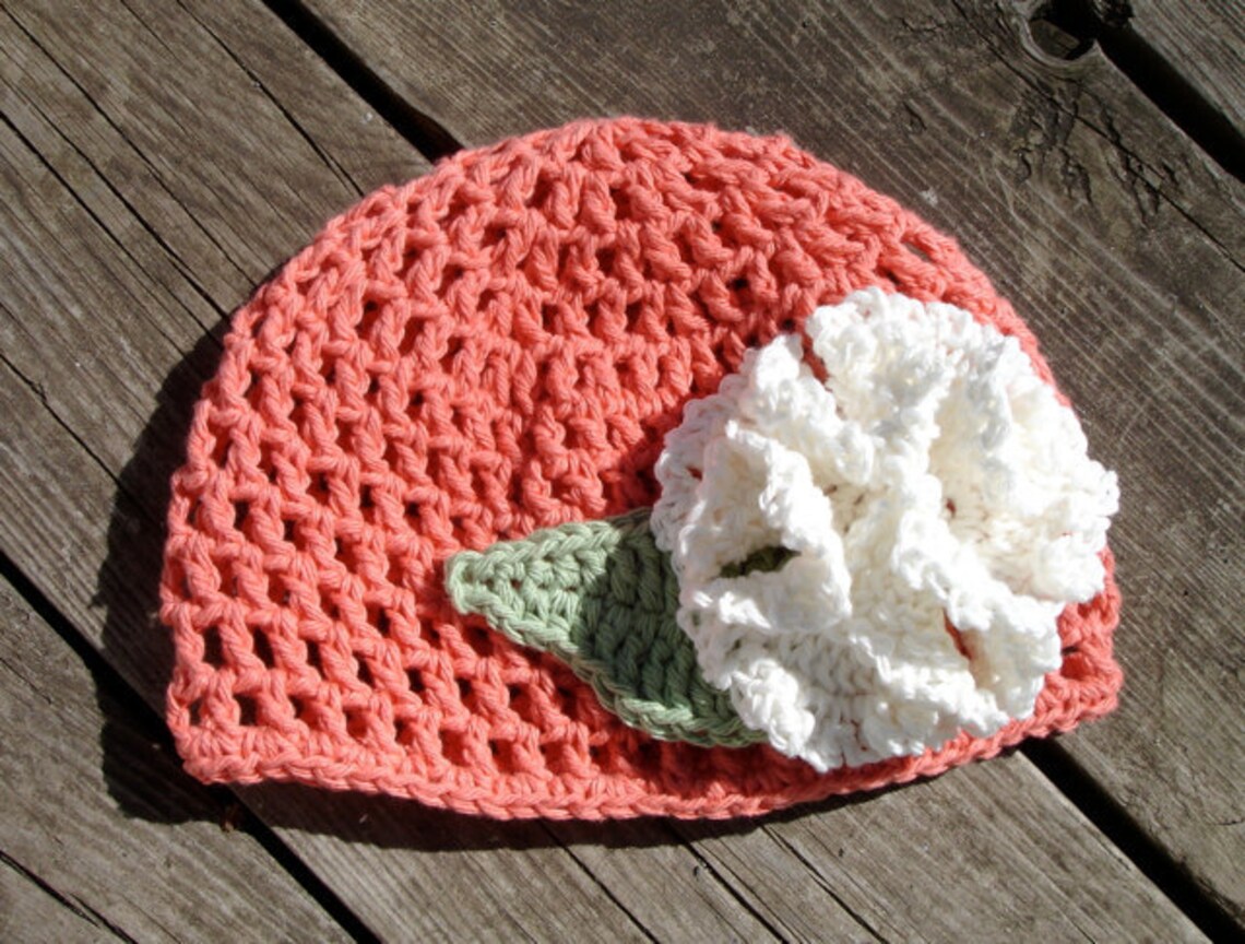 Crochet Pattern for Spring Bloom Beanie Flower Hat 5 Sizes - Etsy