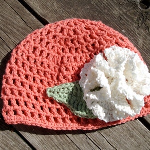 Crochet Pattern for Spring Bloom Beanie Flower Hat | 5 Sizes | Crochet ...