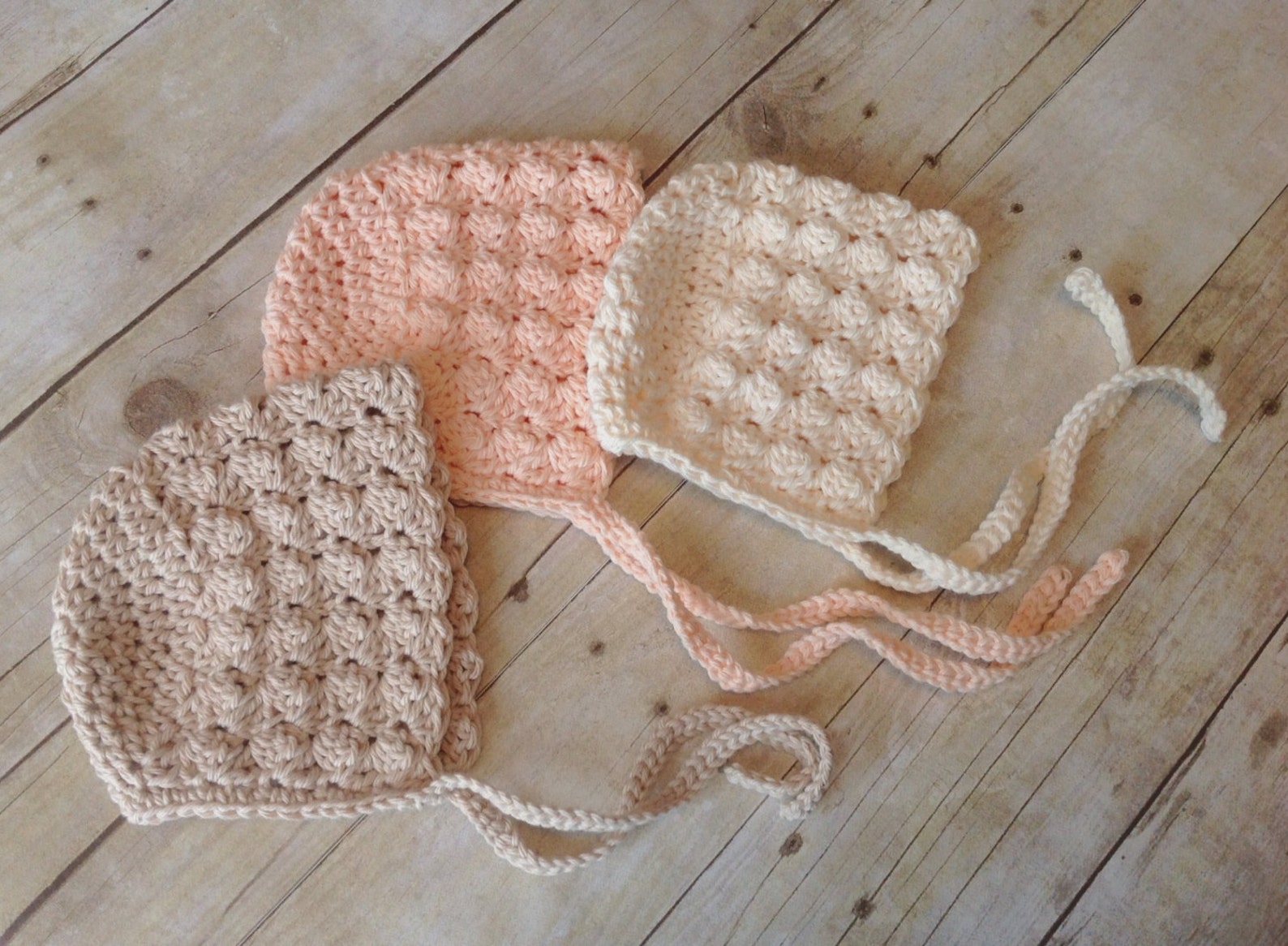 Crochet Pattern for Victorian Baby Bonnet Hat | 5 Sizes | Crochet Baby ...