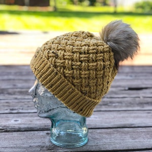 Crochet Pattern for Diagonal Weave Slouch | 5 Sizes Baby - Large Adult ...