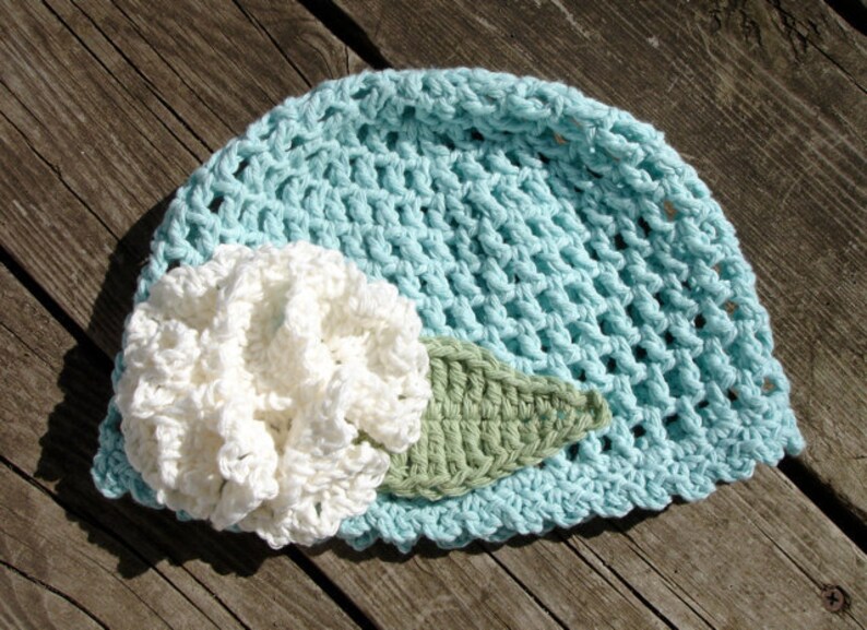 Crochet Pattern for Spring Bloom Beanie Flower Hat | 5 Sizes | Crochet ...