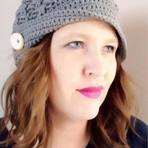 Crochet Pattern for Diagonal Weave Newsboy Beanie Hat | 6 Sizes ...
