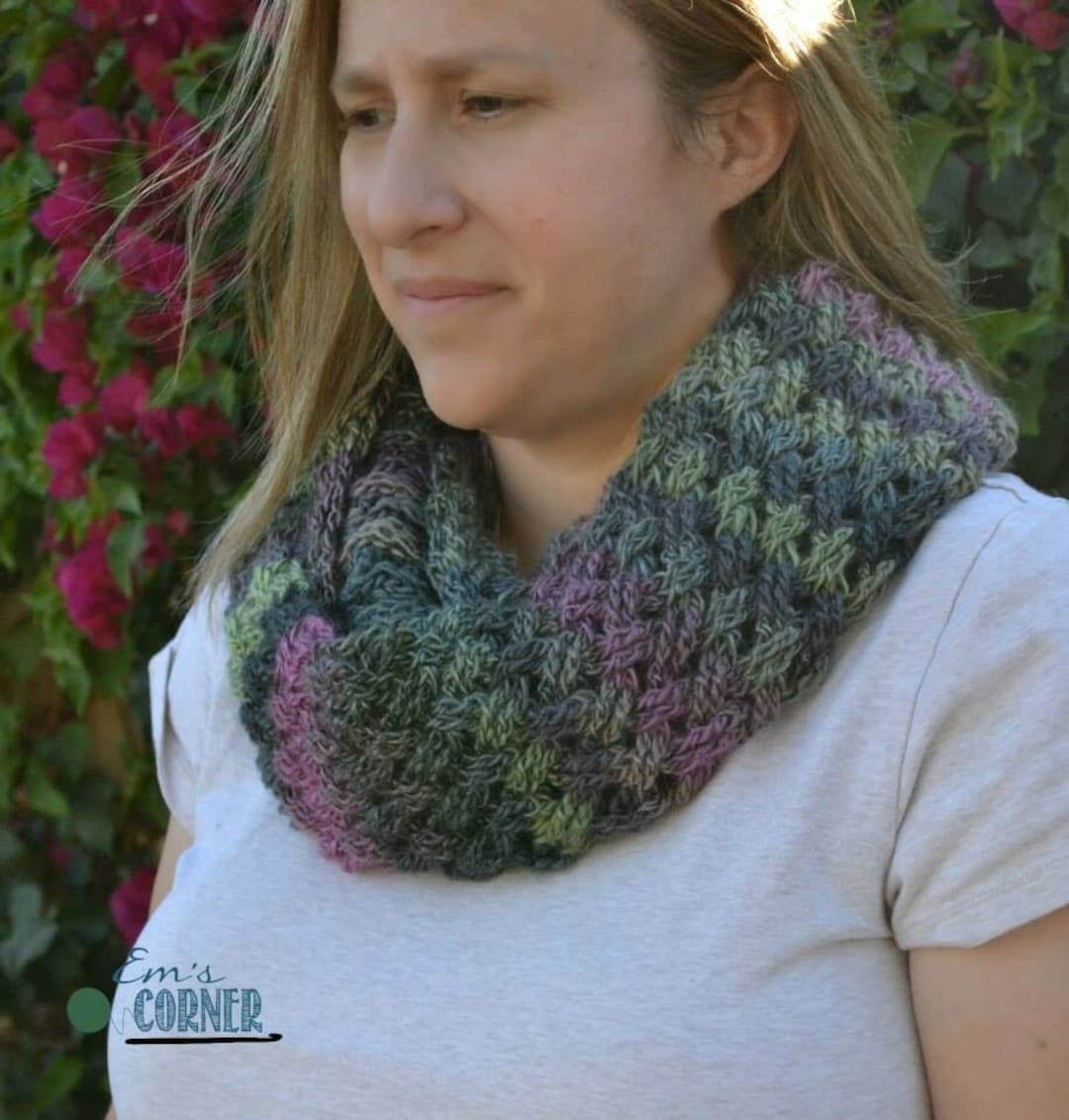 Crochet Pattern for Diagonal Weave Infinity Scarf or Cowl | Multiple ...