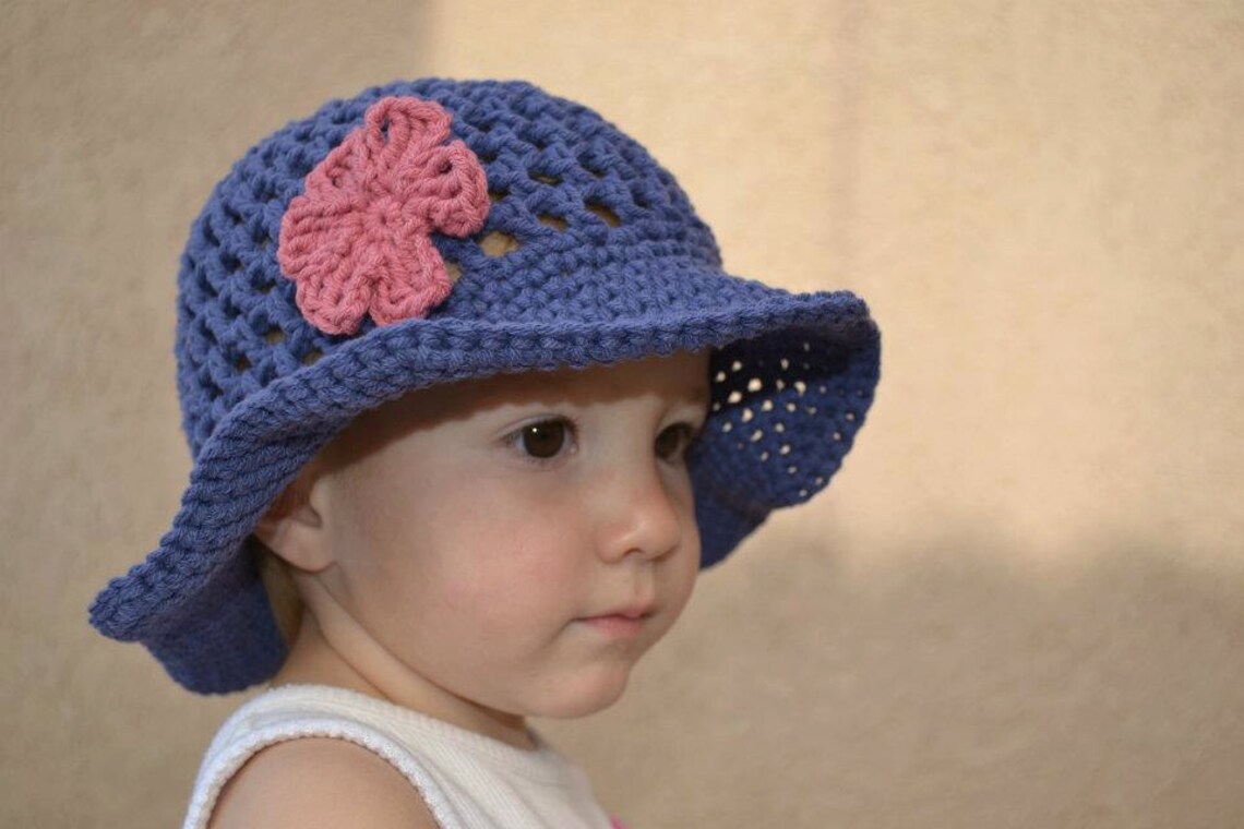 Crochet Pattern for Madeline Sun Hat 5 Sizes Floppy Brim - Etsy