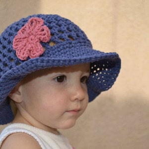 Crochet Pattern for Madeline Sun Hat | 5 Sizes | Floppy Brim Raffia Hat ...