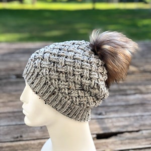 Crochet Pattern for Diagonal Weave Slouch | 5 Sizes Baby - Large Adult ...