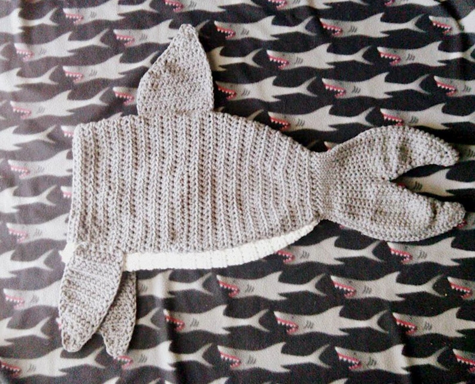 Crochet Pattern for Shark Tail Blanket | DIY Tutorial | Baby Prop ...