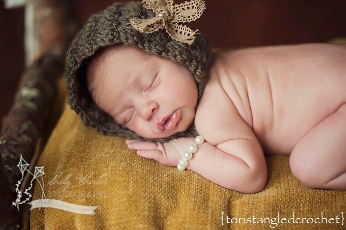 Crochet Pattern for Victorian Baby Bonnet Hat | 5 Sizes | Crochet Baby ...