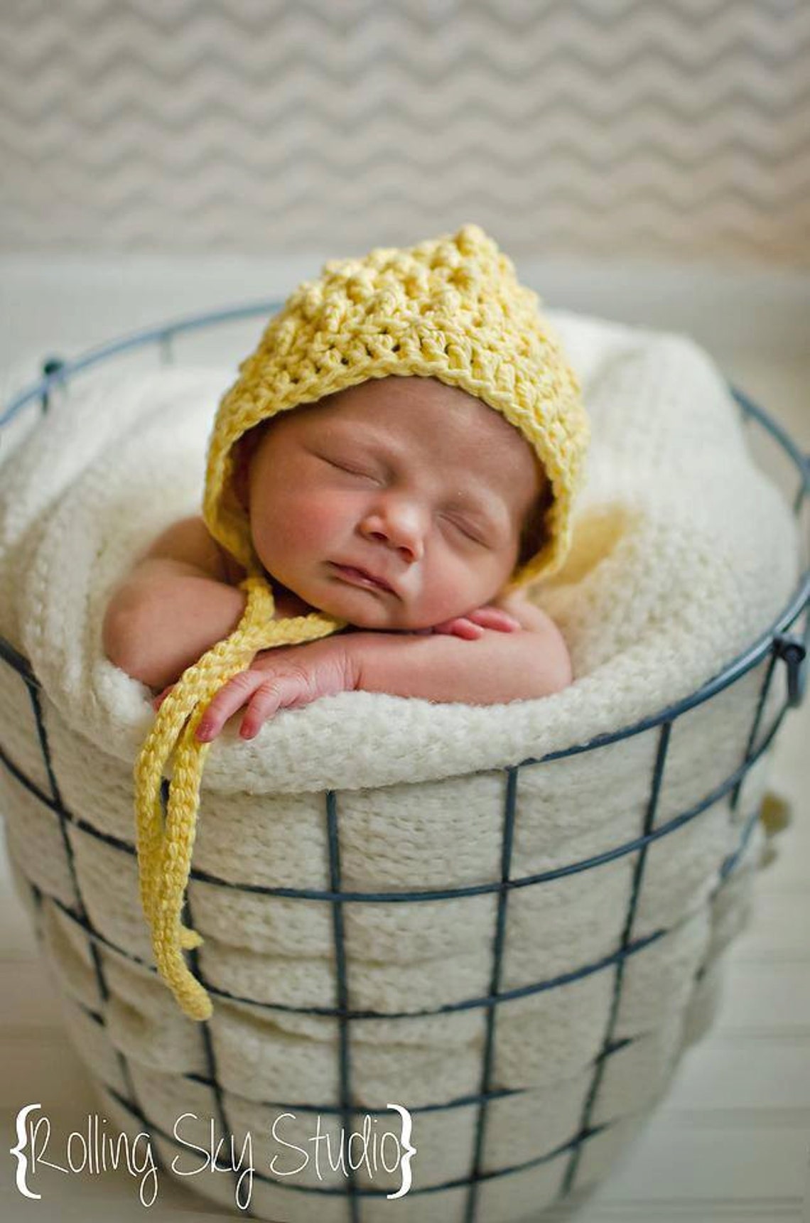 Crochet Pattern for Ripple Stitch Pixie Bonnet Hat | 6 Sizes | Crochet ...