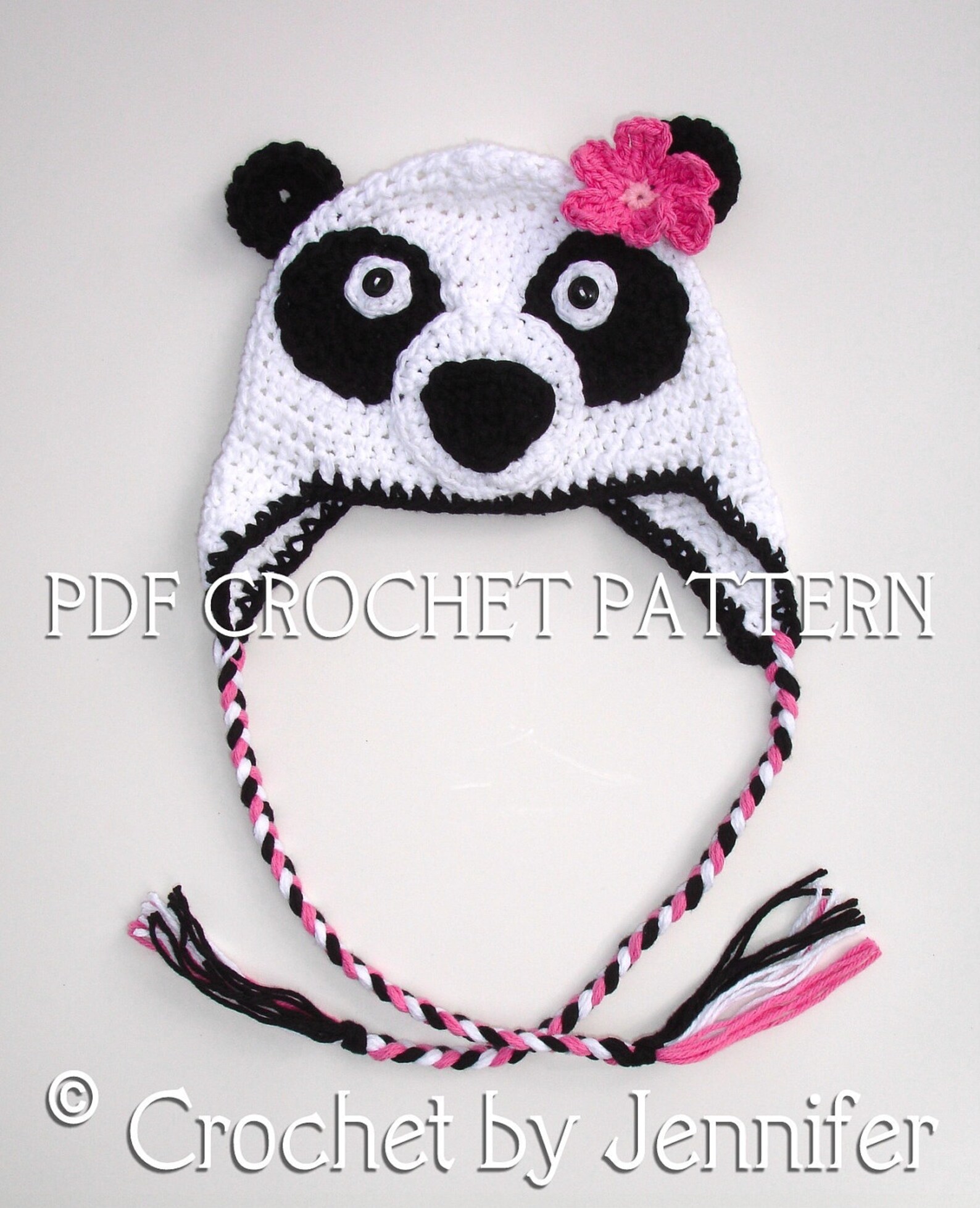 Crochet Pattern for Panda Bear Hat 5 Sizes Crochet Hat - Etsy