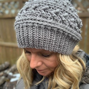 Crochet Pattern for Arrow Ridge Slouch Hat | 4 Sizes | Crochet Hat ...