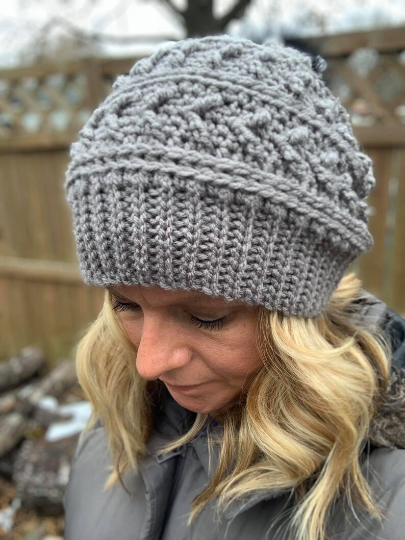 Crochet Pattern for Arrow Ridge Slouch Hat | 4 Sizes | Crochet Hat ...