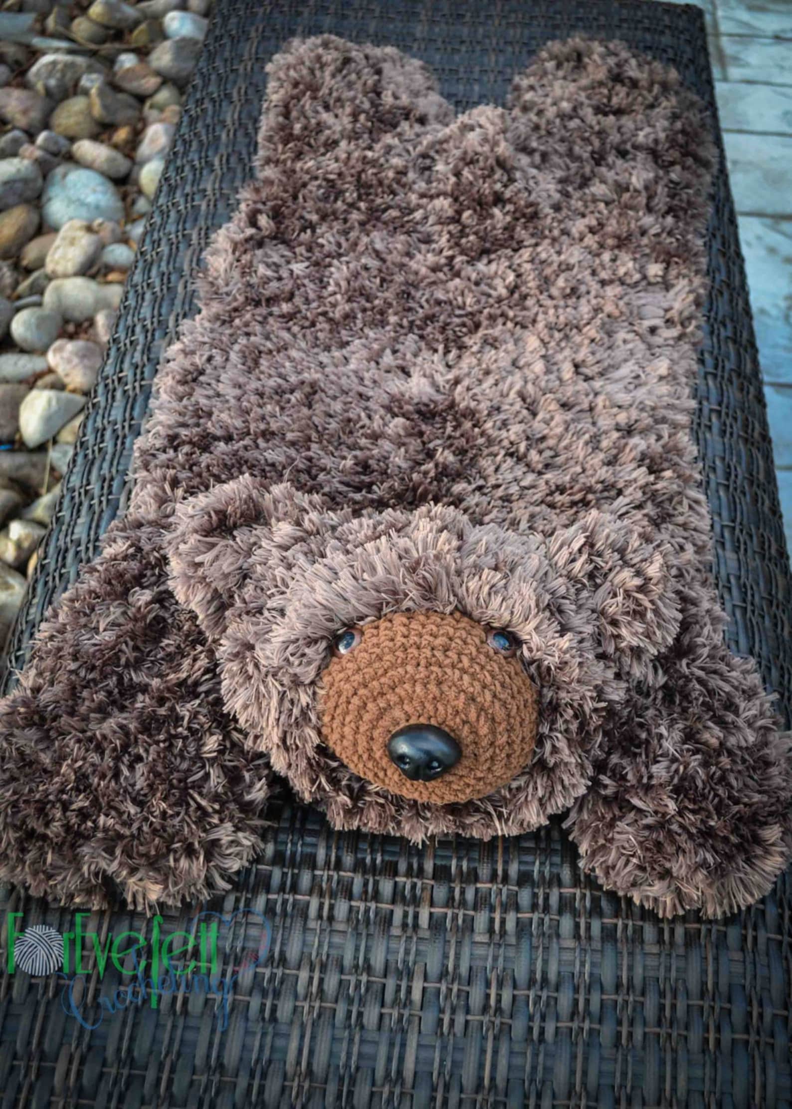 Crochet Pattern for Faux Bear Skin Nursery Rug or Photo Prop DIY ...