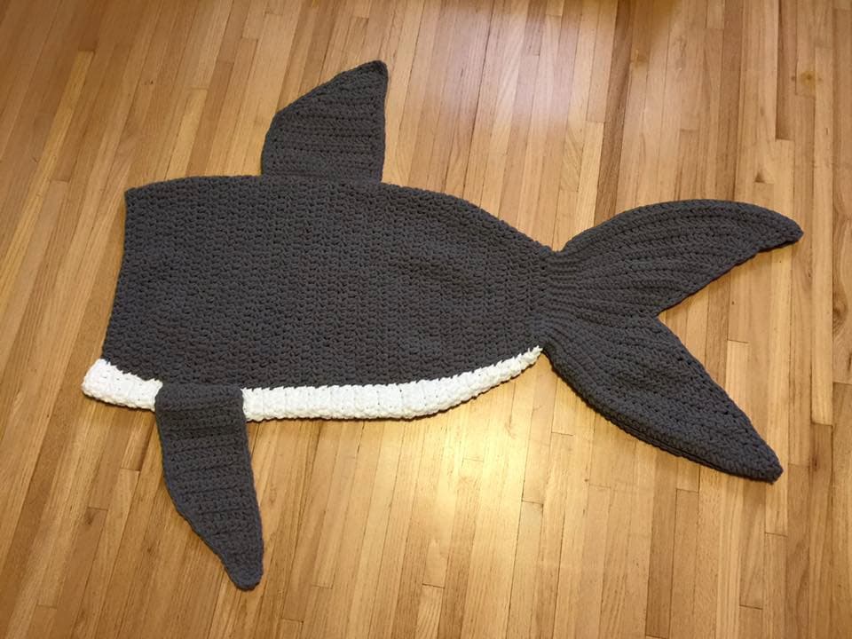 Crochet Pattern for Shark Tail Blanket DIY Tutorial Baby - Etsy