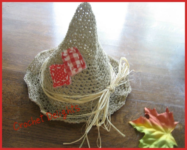 Crochet Pattern for Halloween Scarecrow Hat | 9 Sizes | Crochet Hat ...
