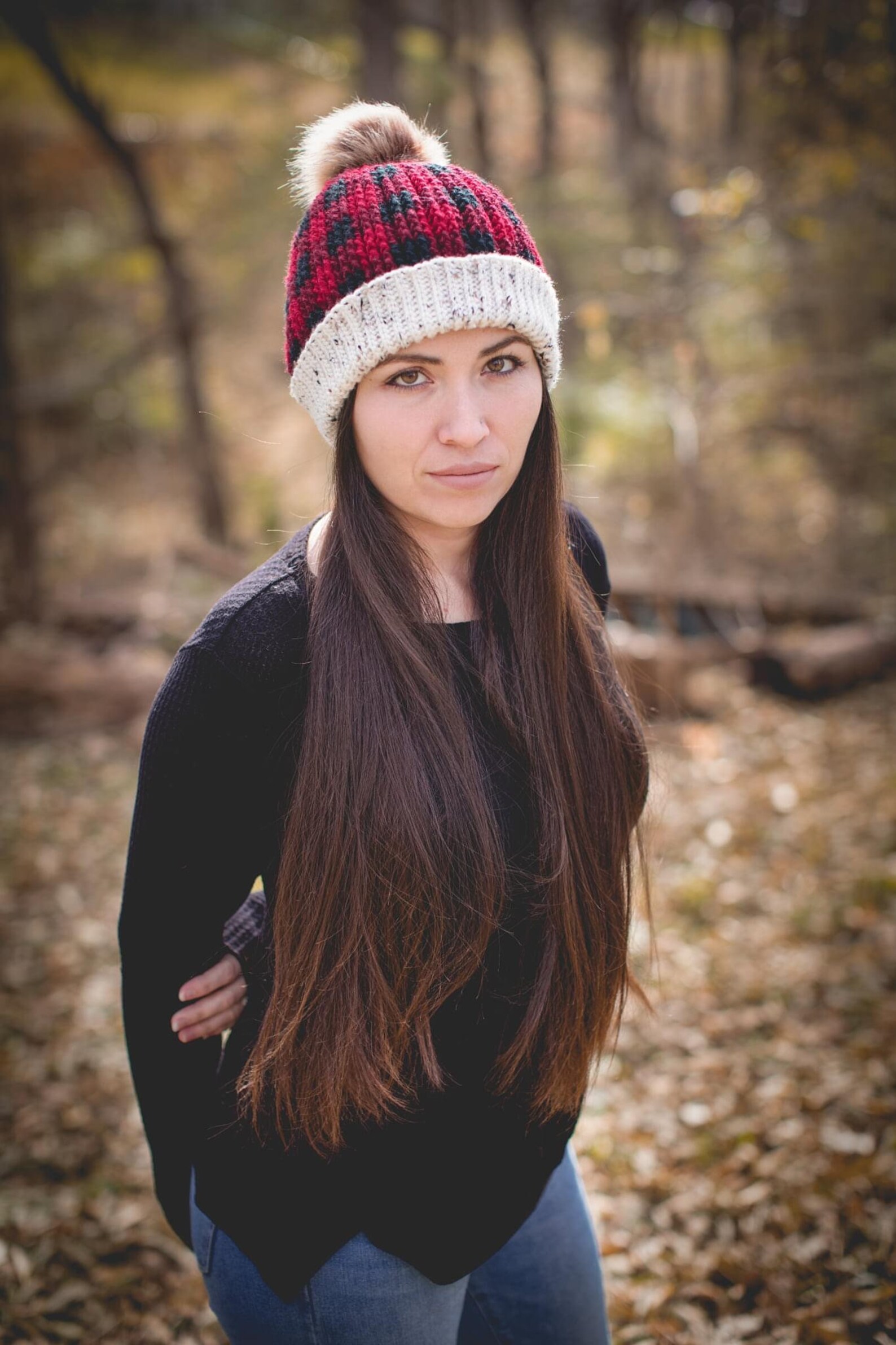 Crochet Pattern for Love My Buffalo Plaid Slouch Hat | 4 Sizes Baby ...
