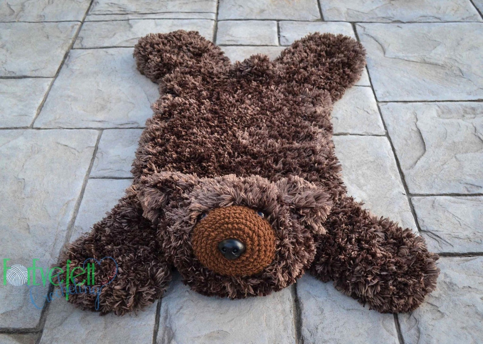 Crochet Pattern for Faux Bear Skin Nursery Rug or Photo Prop - Etsy