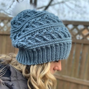 Crochet Pattern for Arrow Ridge Slouch Hat | 4 Sizes | Crochet Hat ...