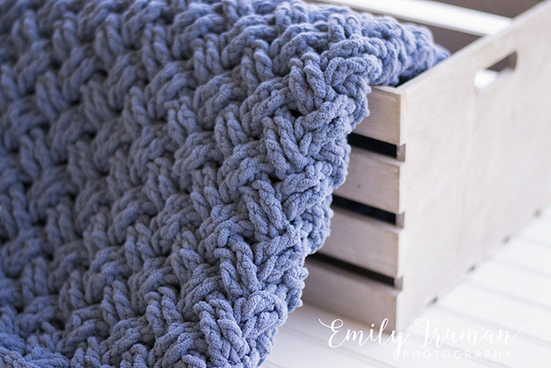 Crochet Pattern for Diagonal Weave Blanket | Any Size | DIY Written ...