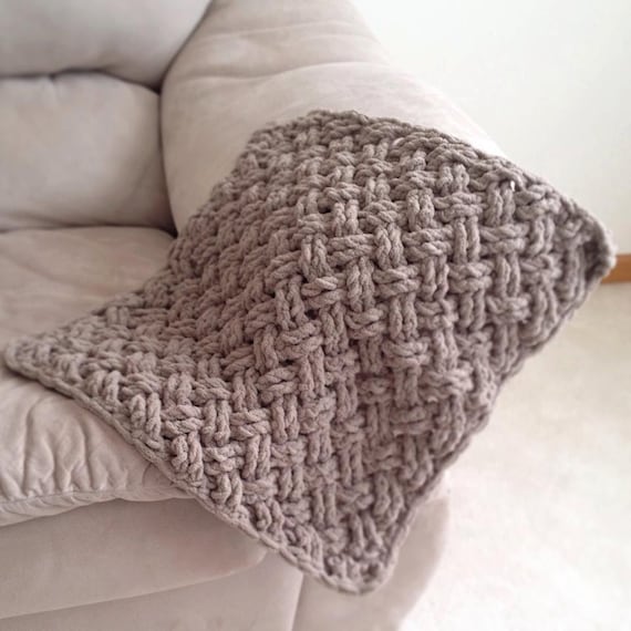 Crochet Pattern for Diagonal Weave Blanket Any Size DIY - Etsy