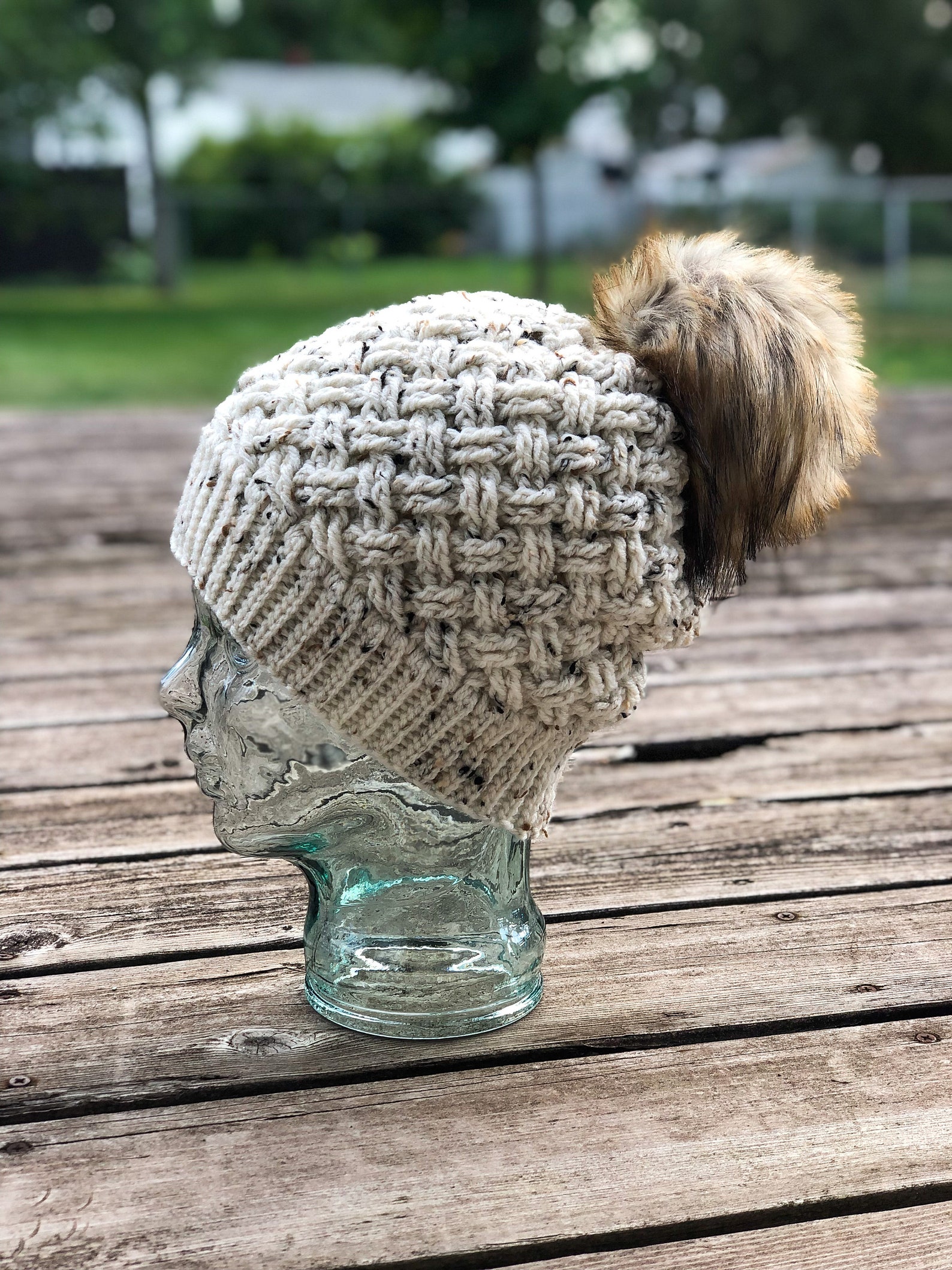 Crochet Pattern for Diagonal Weave Slouch | 5 Sizes Baby - Large Adult ...