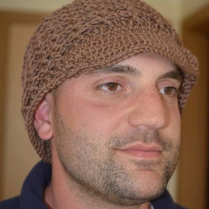 Crochet Pattern for Kyle Newsboy Beanie Hat | 6 Sizes | Crochet Hat ...